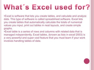 microsoft excel | PPT