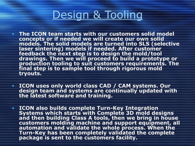 Icon Injection Molding Presentation | PPT
