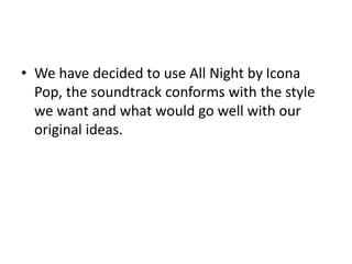 Icona Pop- All night | PPTX