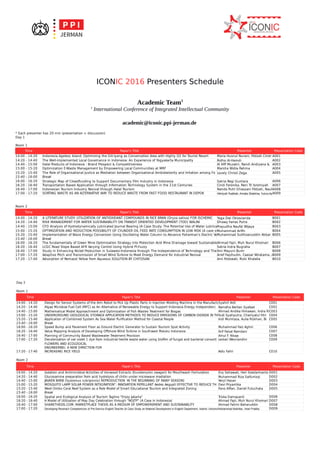 Iconic2016 presenters announcements | PDF