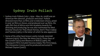Iconic directors | PPTX