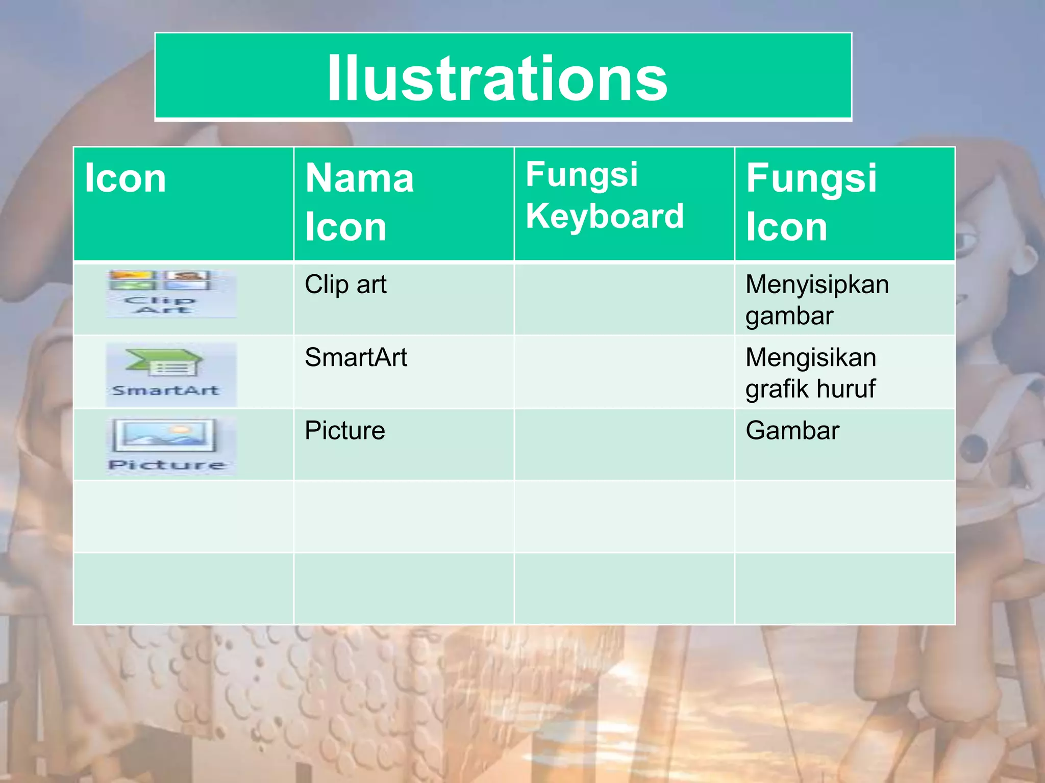 Icon icon pada microsoft word | PPTX