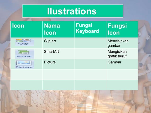 Icon icon pada microsoft word | PPT