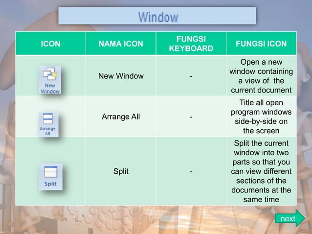Icon icon pada microsoft word | PPT