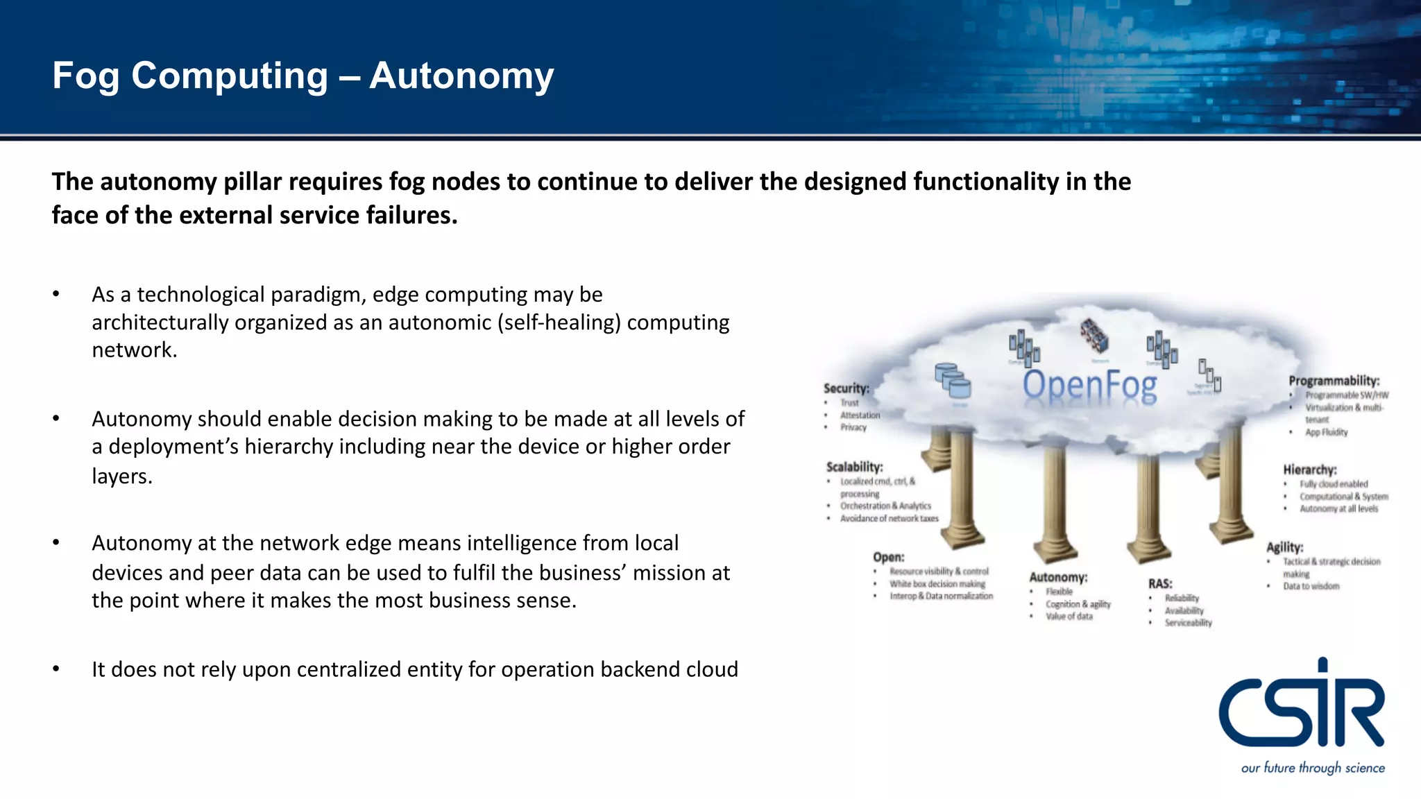 Design of an Autonomous Management and Orchestration for Fog Computing | PPT