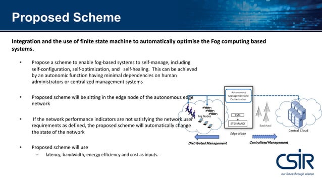 Design of an Autonomous Management and Orchestration for Fog Computing | PPT