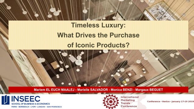 Purchase drivers for iconic products in the luxury sector | PPT