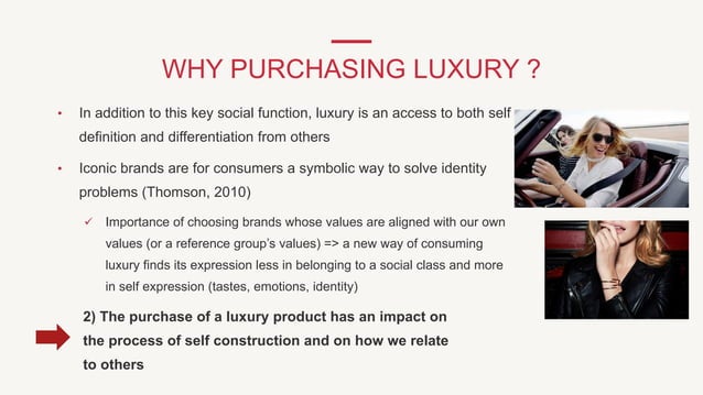 Purchase drivers for iconic products in the luxury sector | PPT