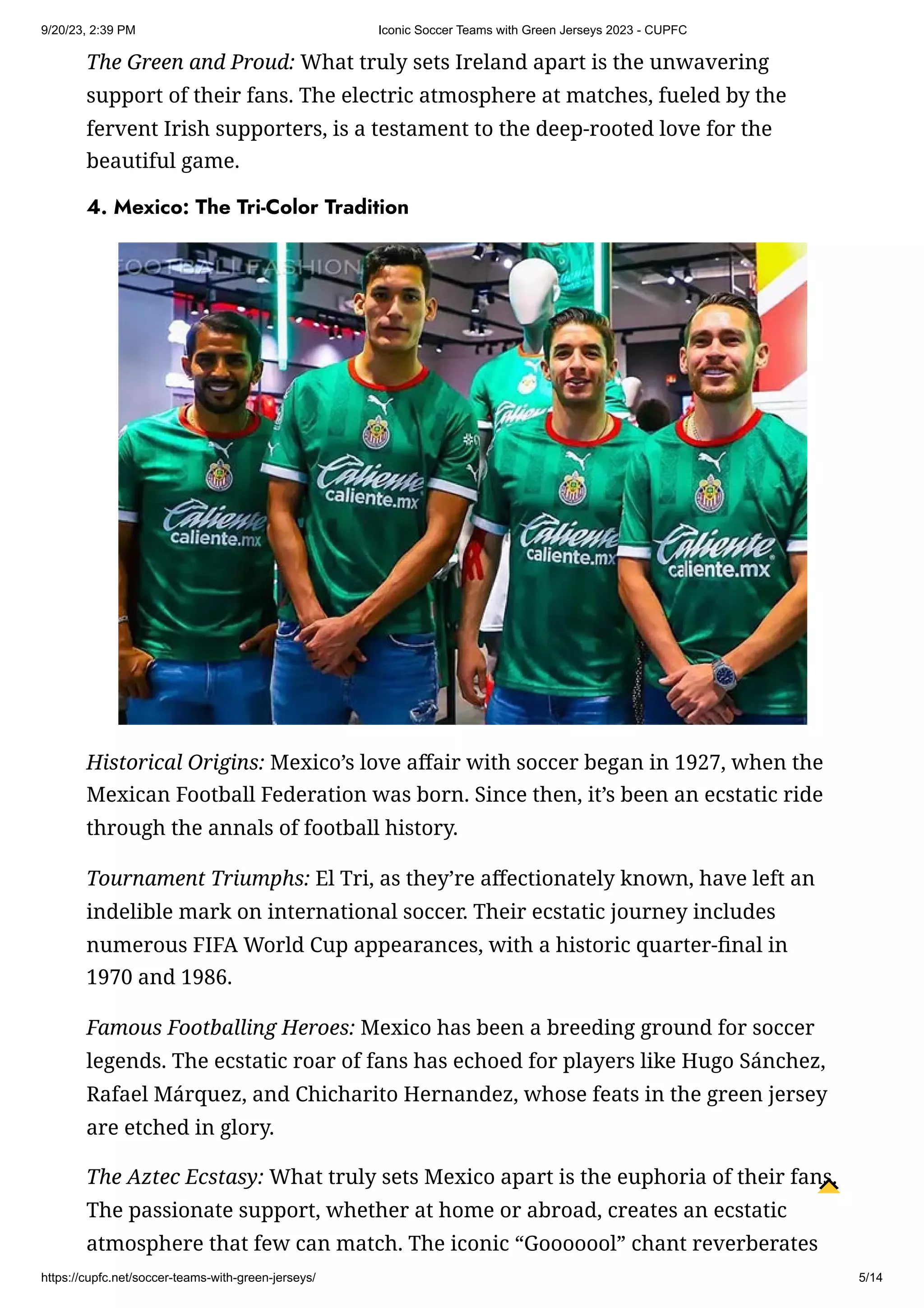 Iconic Soccer Teams with Green Jerseys 2023 - CUPFC.pdf
