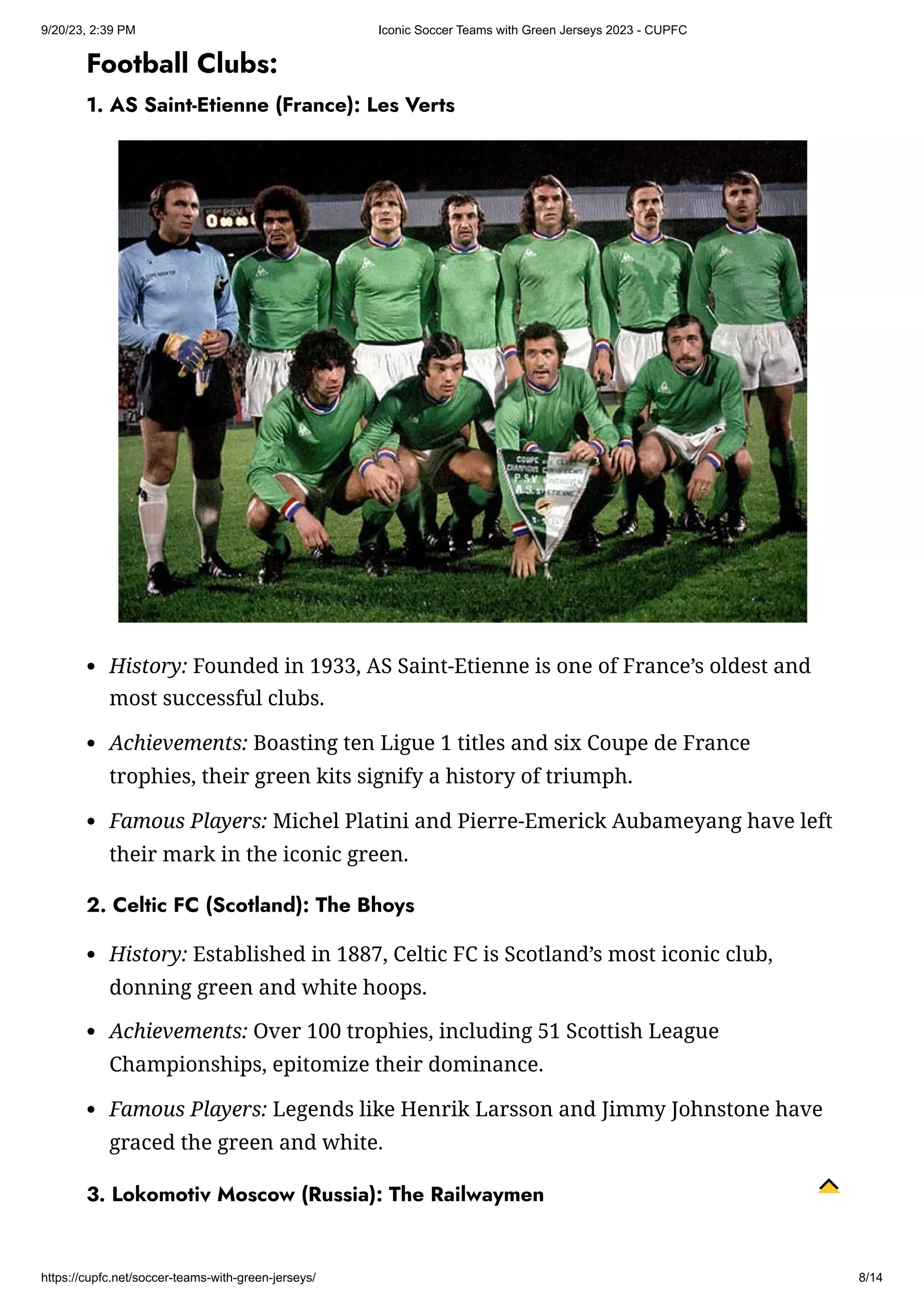 Iconic Soccer Teams with Green Jerseys 2023 - CUPFC.pdf