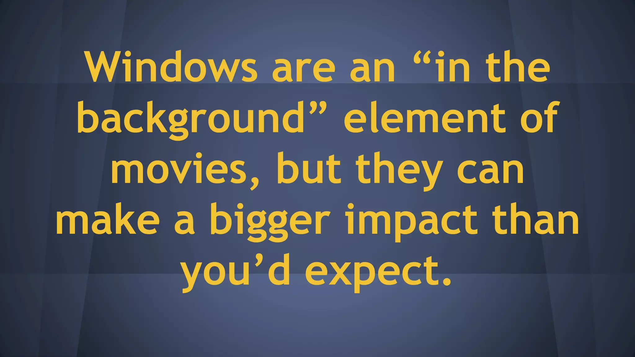 Iconic Windows in Hollywood Horror Movies | PPTX