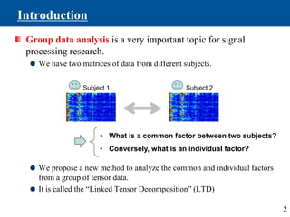 Linked CP Tensor Decomposition (presented by ICONIP2012) | PPTX