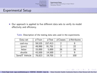 Robust Ensemble Classifier Combination Based on Noise Removal with One-Class SVM | PDF