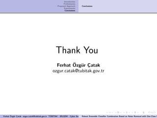 Robust Ensemble Classifier Combination Based on Noise Removal with One-Class SVM | PDF