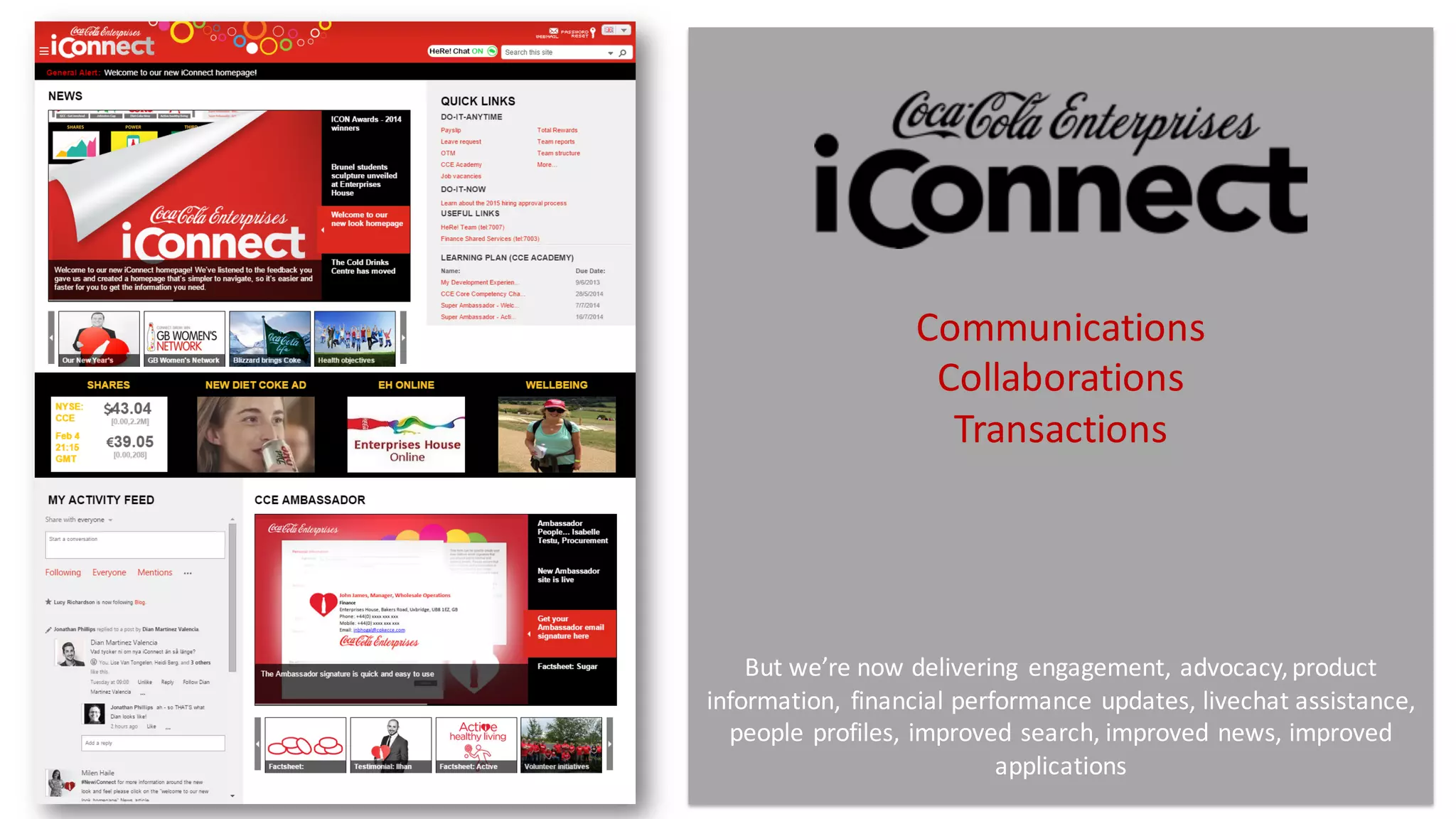 iConnect 2015 – the Coca Cola Enterprises intranet | PDF