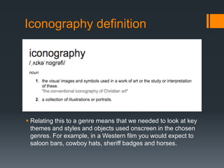 Iconography of our chosen genre | PPT