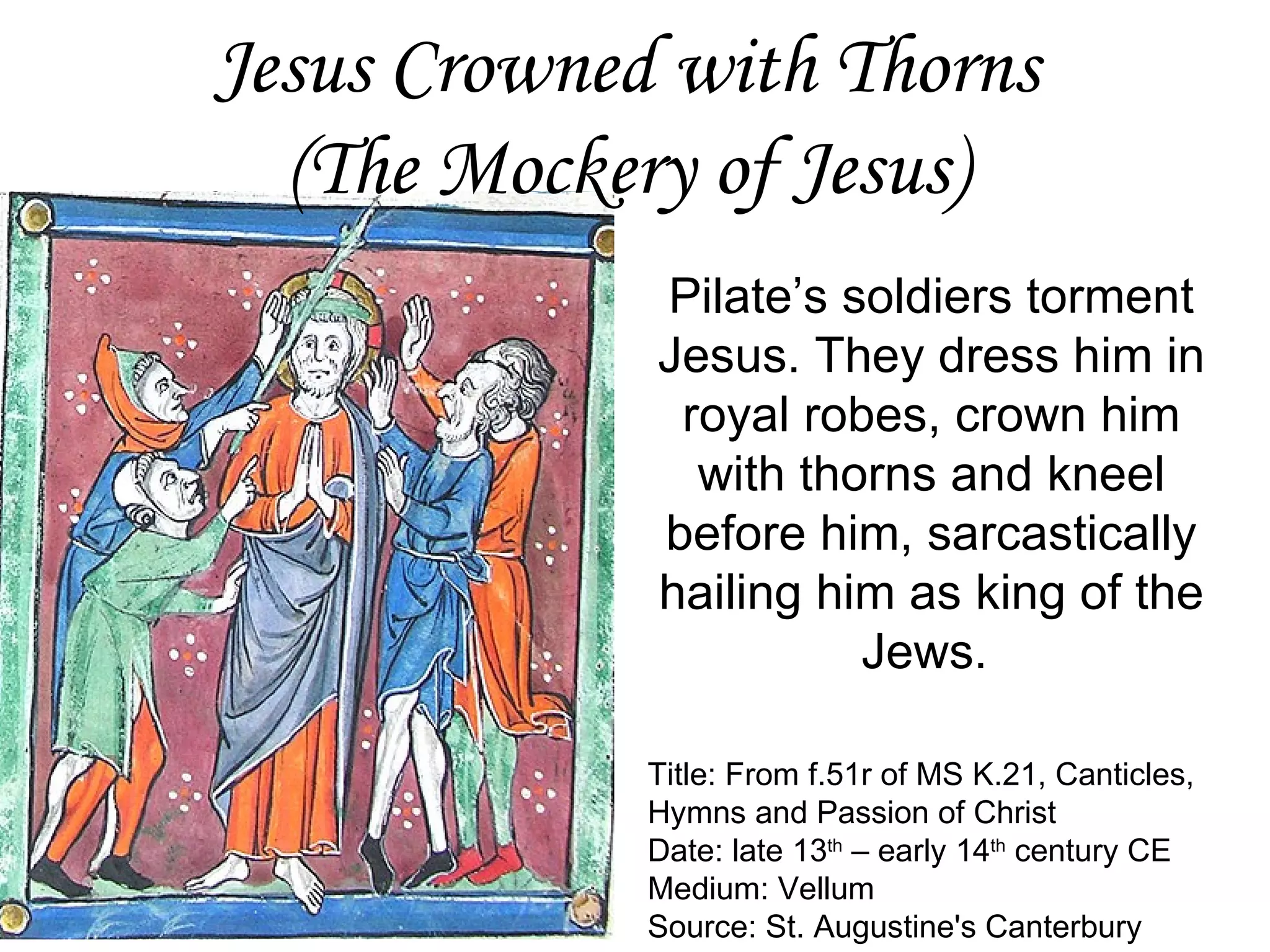 Iconography Of Jesus Passion Cycle | PPS