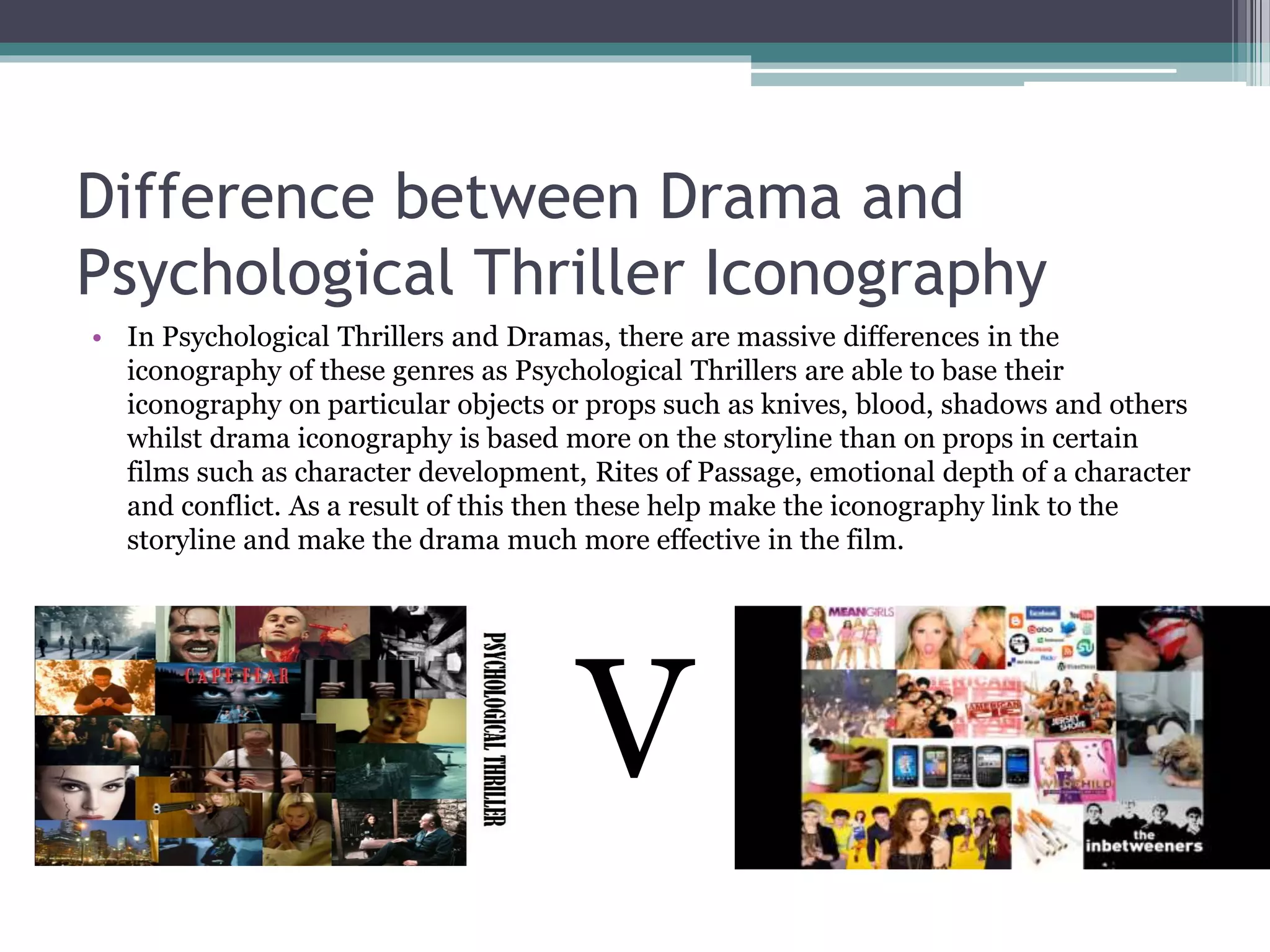 Iconography of Drama Psychological Thriller | PPTX