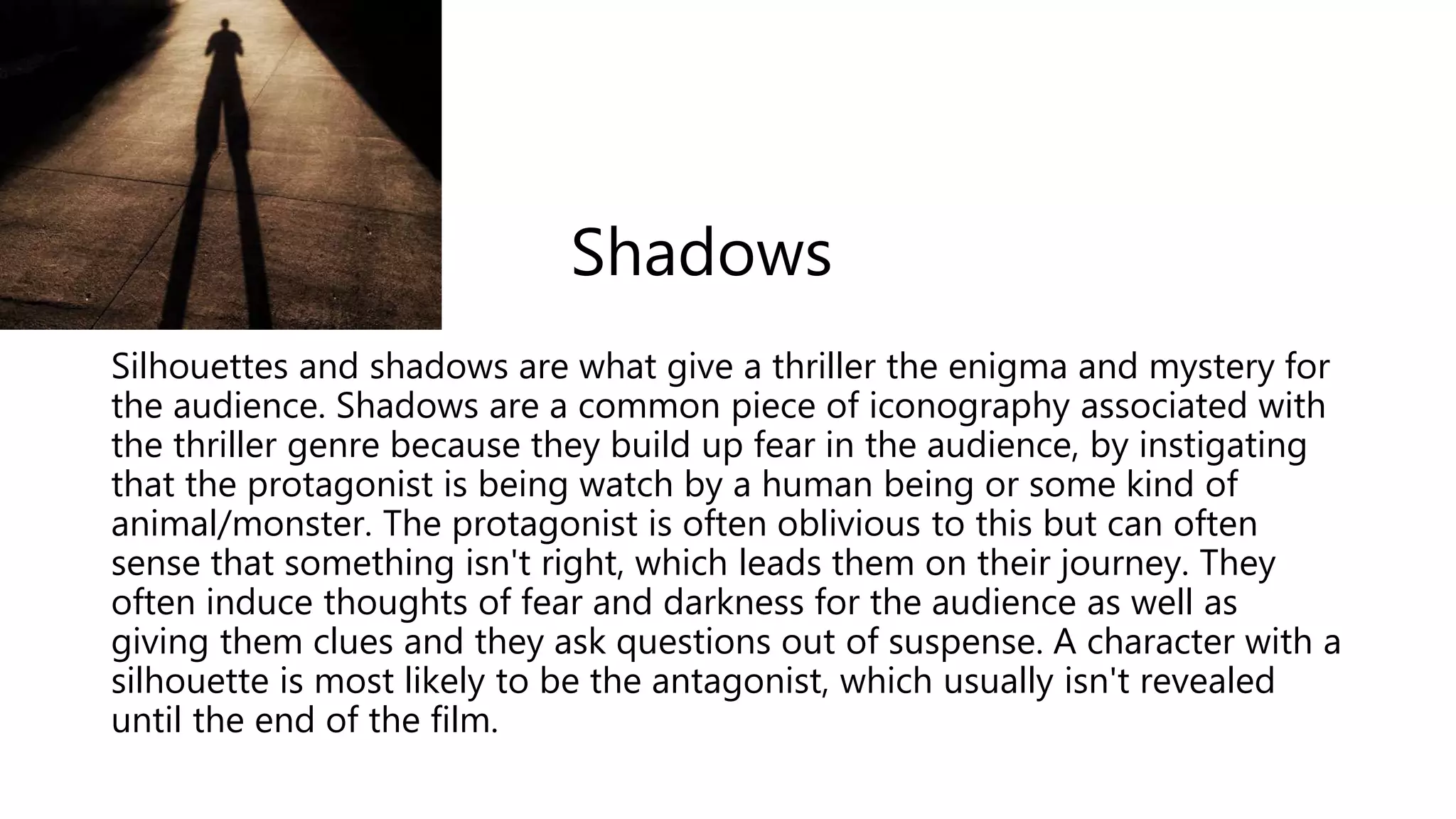 Iconography of the thriller genre | PPTX