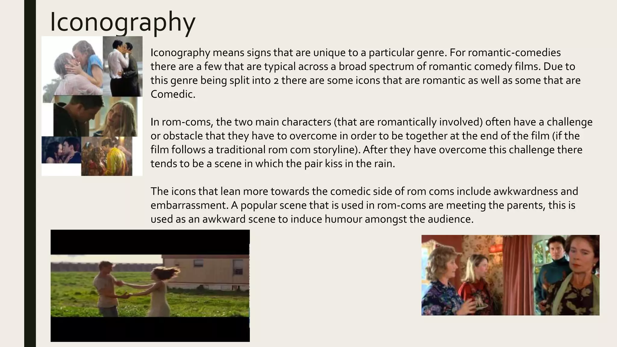 Iconography and Titles of Romantic Comedies | PPTX