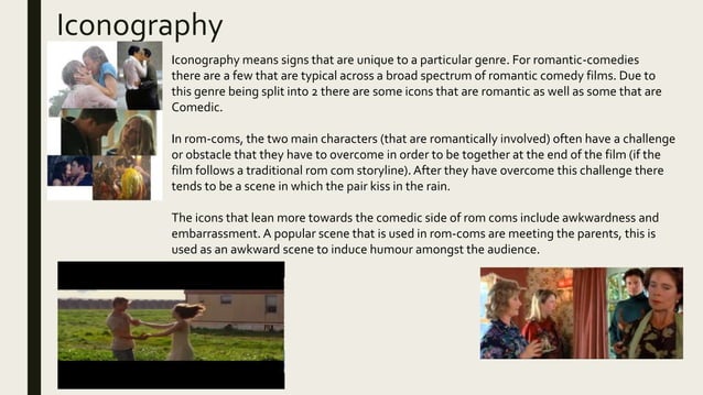 Iconography and Titles of Romantic Comedies | PPTX