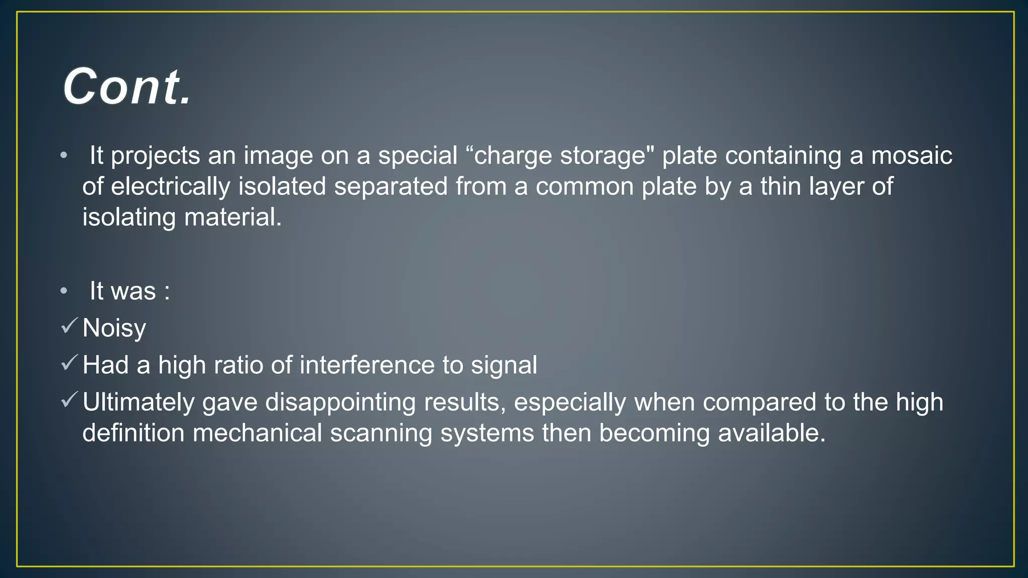 Iconoscope camera tube | PPTX