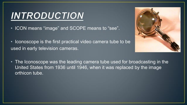 Iconoscope camera tube | PPT