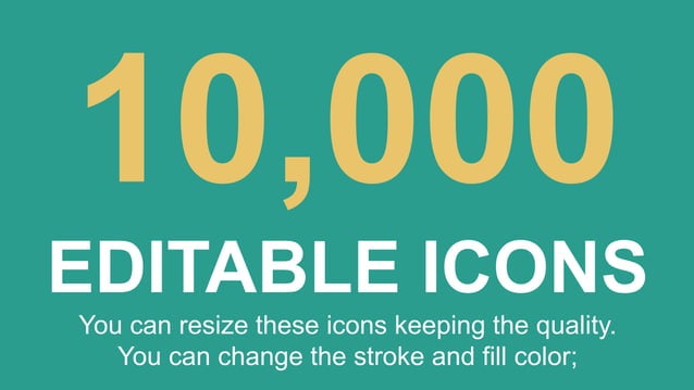 Ten Thousand Editable Icon Available In This Ppt File | PPT