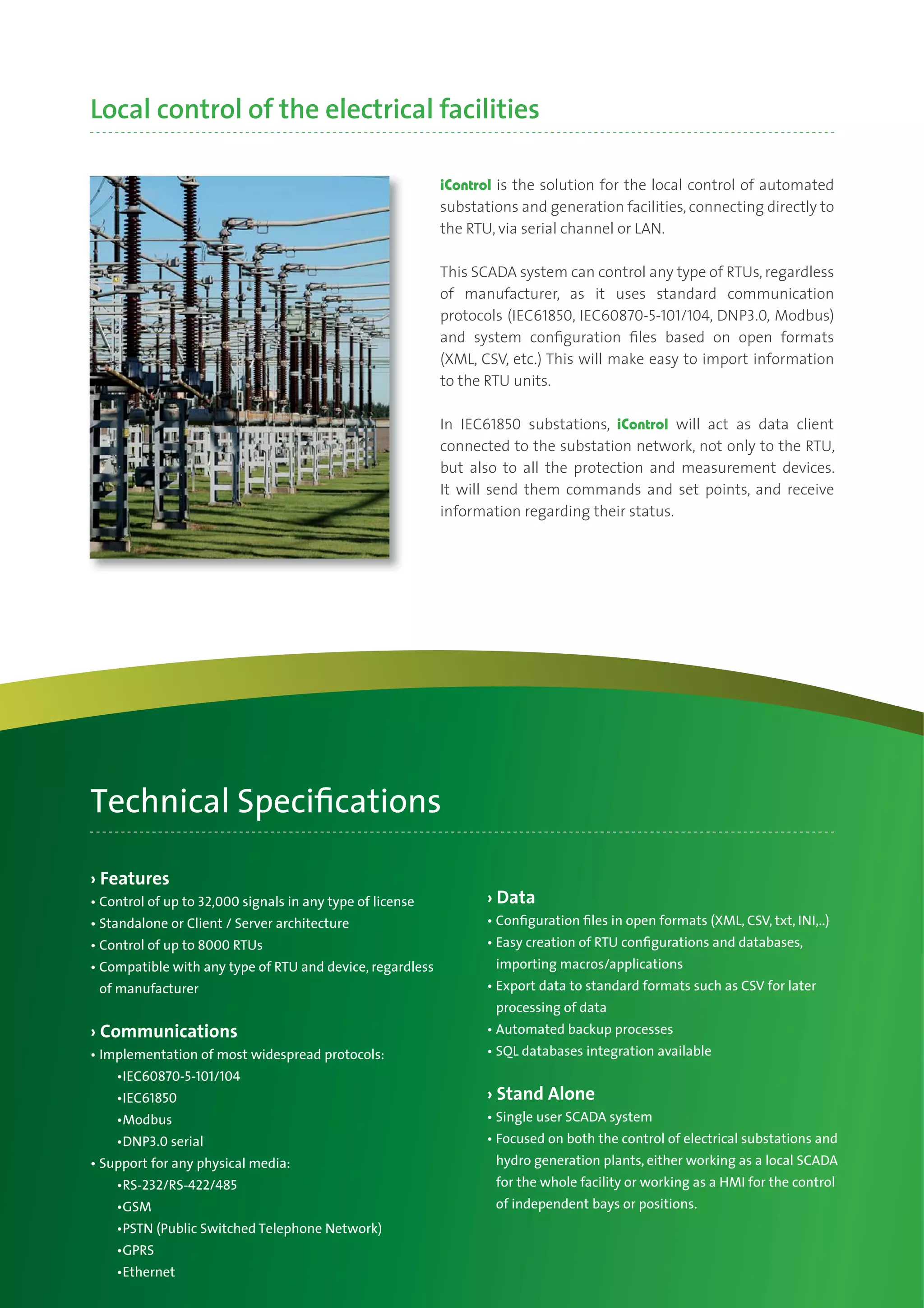 iControl: Substation SCADA | PDF
