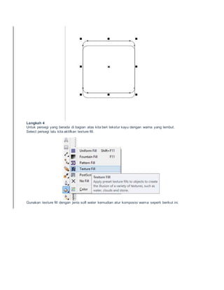 tutorial corel draw indonesia - Icon vector tekstur kayu | PDF