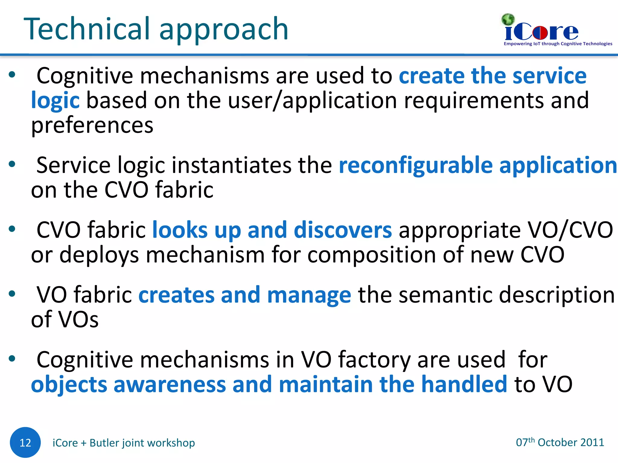 FP7 iCore project presentation | PPTX