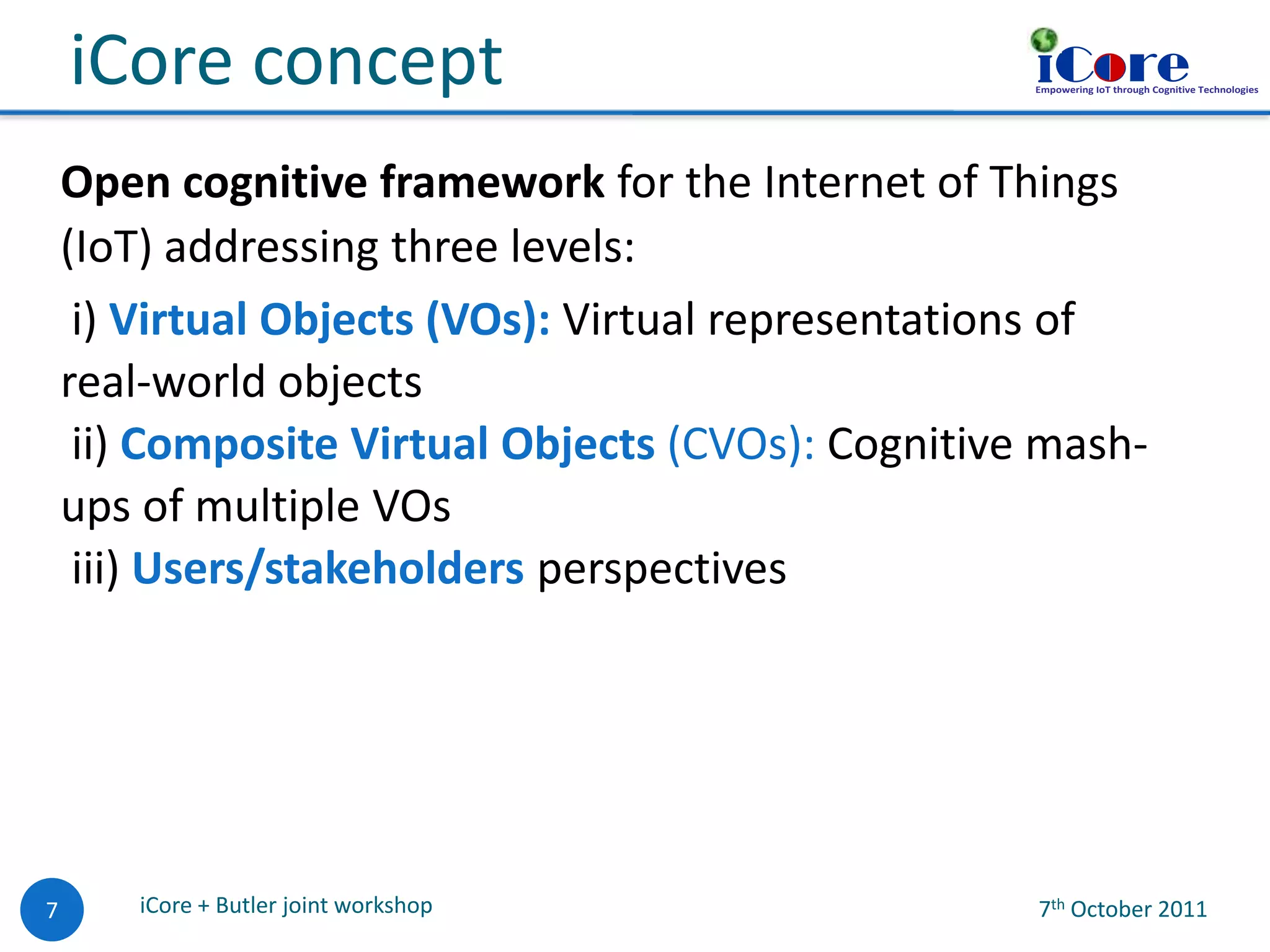 FP7 iCore project presentation | PPTX