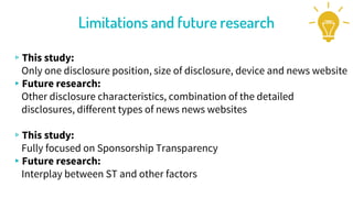 Detailed disclosures and transparency - presentation icoria 2018 | PPT