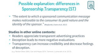 Detailed disclosures and transparency - presentation icoria 2018 | PPTX