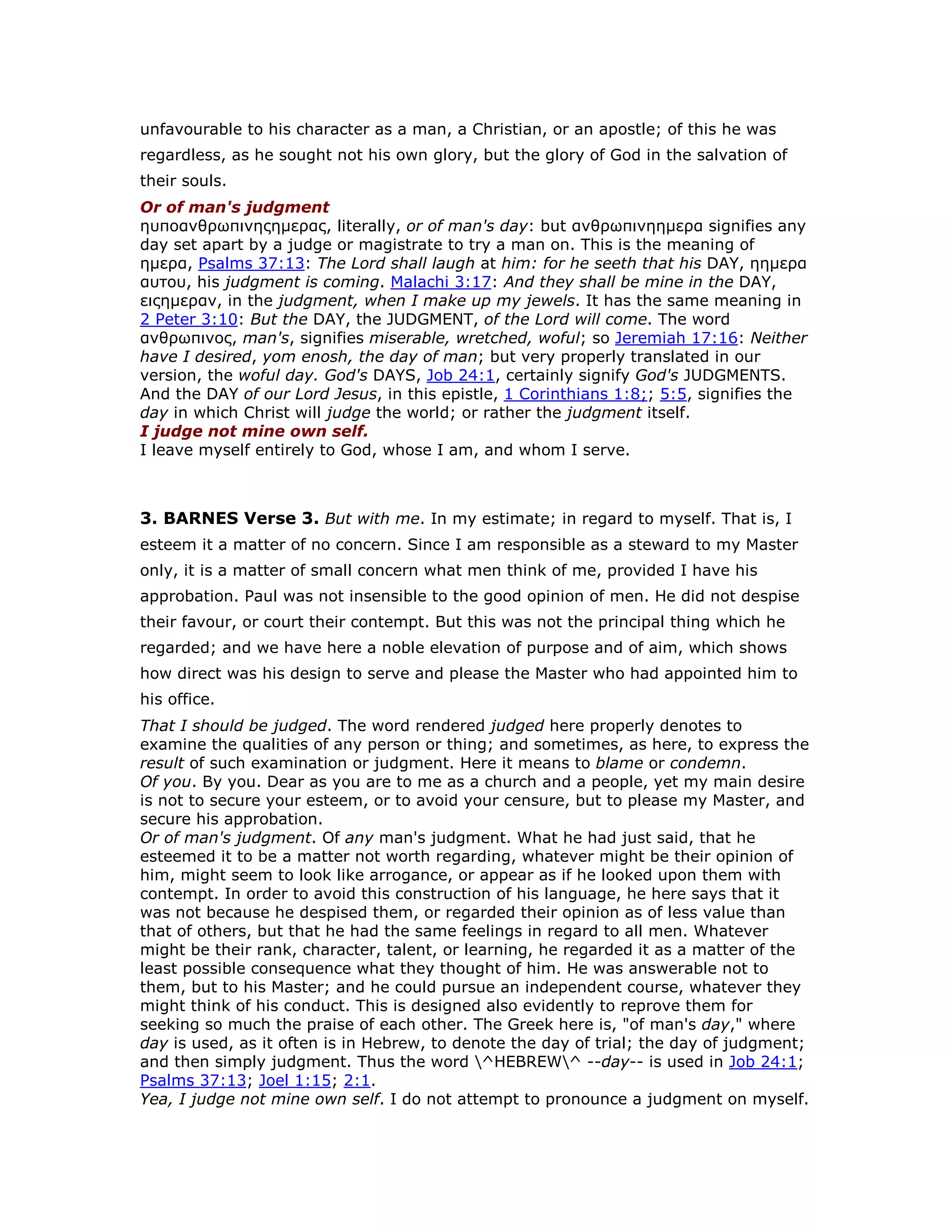 I corinthians 4 commentary | PDF