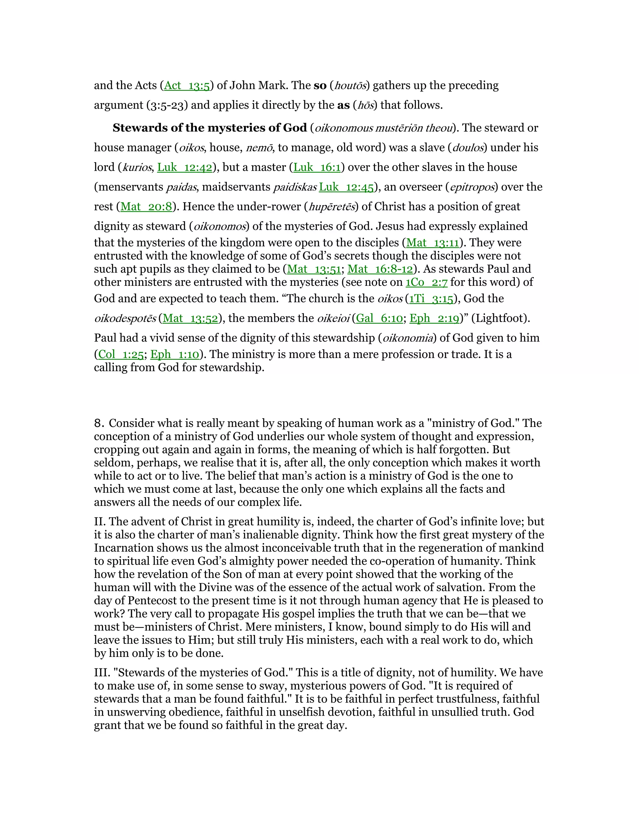 I corinthians 4 commentary | PDF