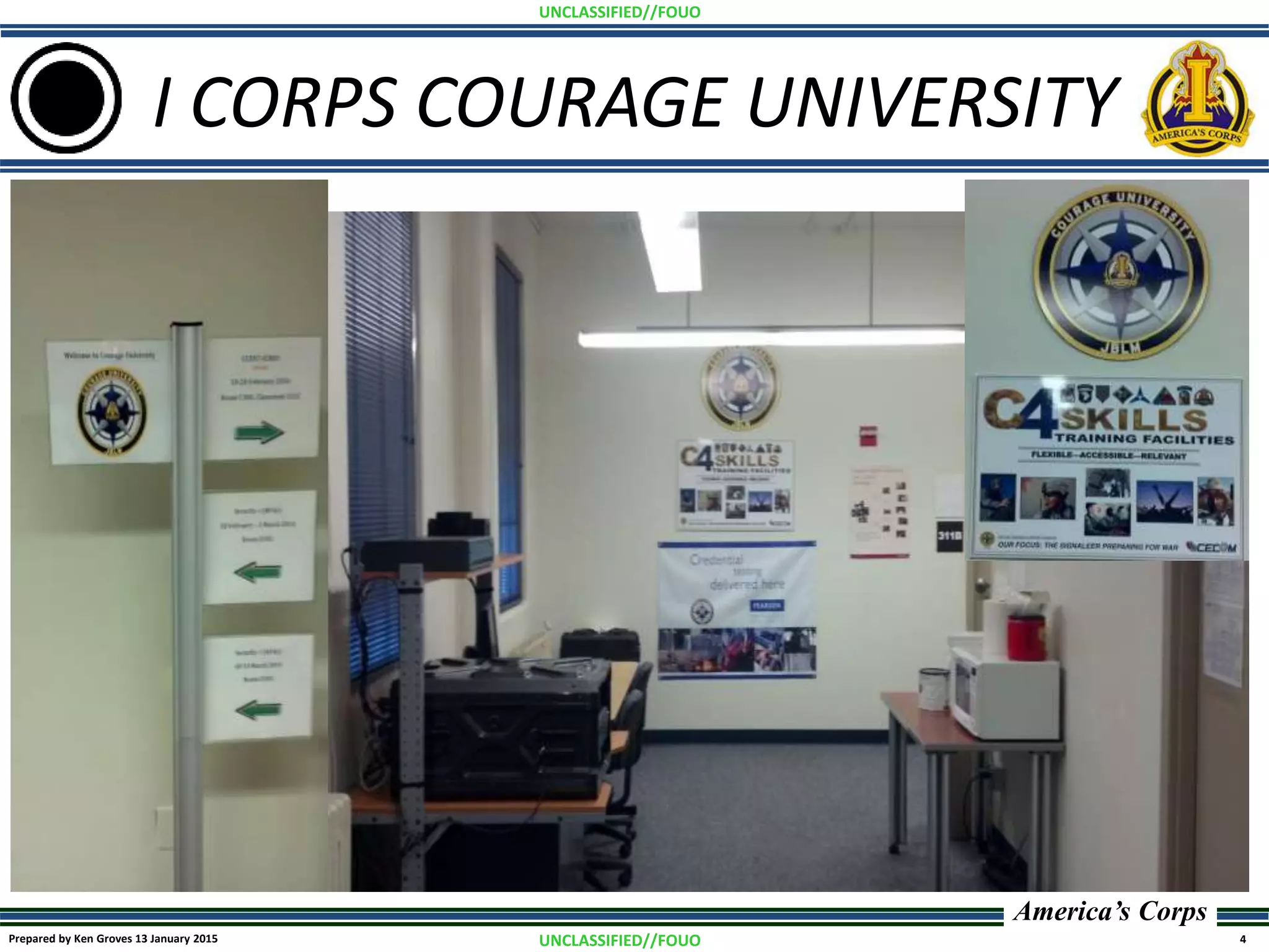I corps courage university welcome brief | PPTX