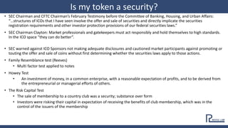 ICOs, Cryptocurrency, and Tokenization: Legal Issues | PPTX