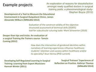 Surgical Education Research: Tips, Skills and Opportunities | PPTX