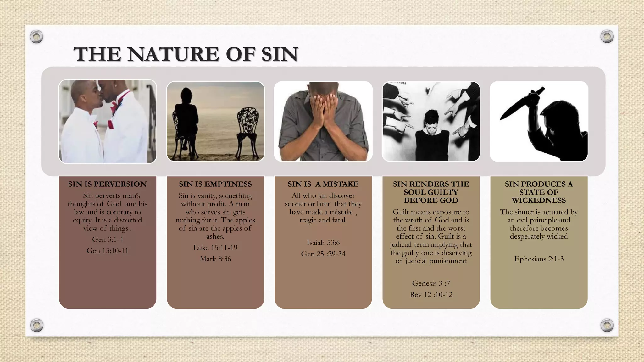 Cost cutting the issue of sin | PPT