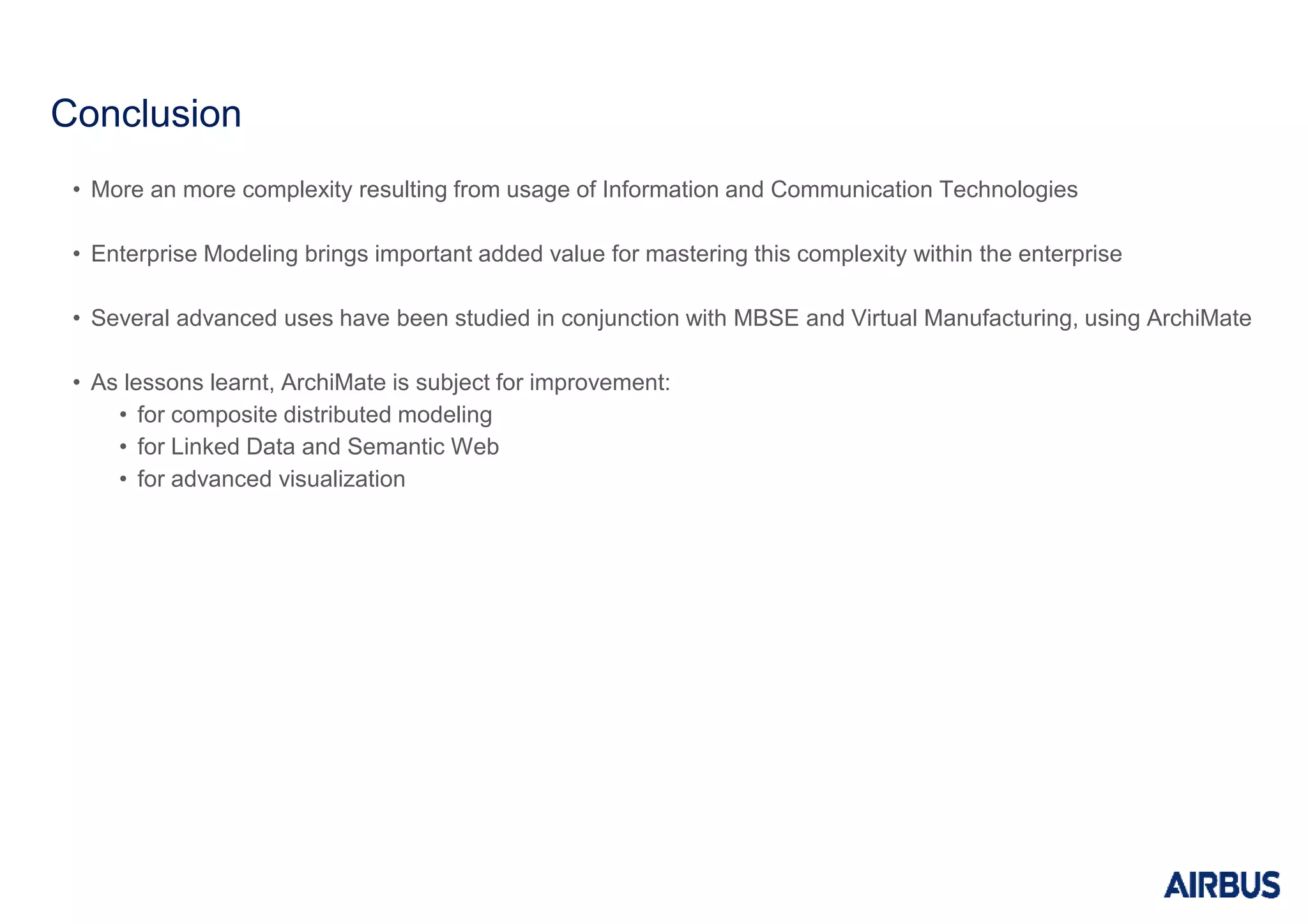Enterprise Architecture for MBSE and Virtual Manufacturing digital ...