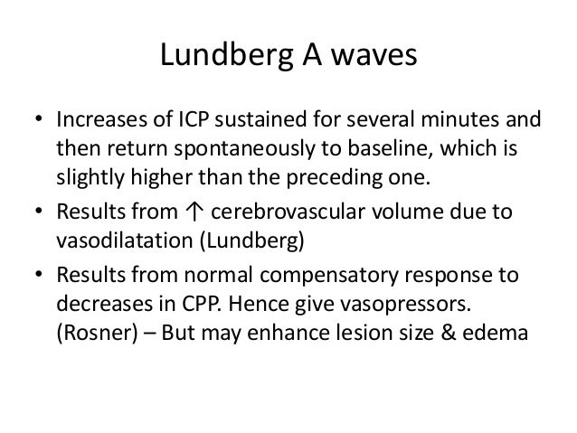 Intracranial pressure - waveforms and monitoring