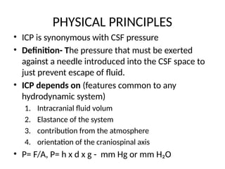 Intracranial Pressure Principles monitoring and management.pptx