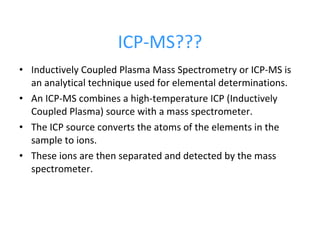 ICP-MS Inductively-coupled Plasma-mass Spectrometry By , 53% OFF