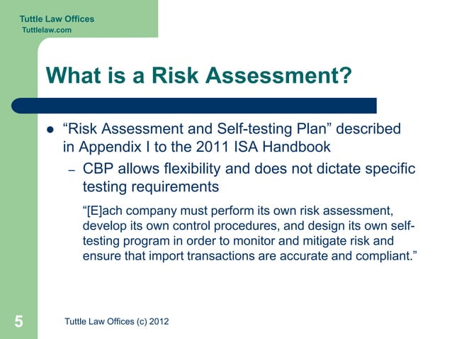 Evaluating Customs Risks | PPT