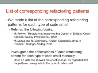Revisiting the Relationship Between Code Smells and Refactoring | PPT