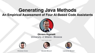 Generating Java Methods: An Empirical Assessment of Four AI-Based Code ...