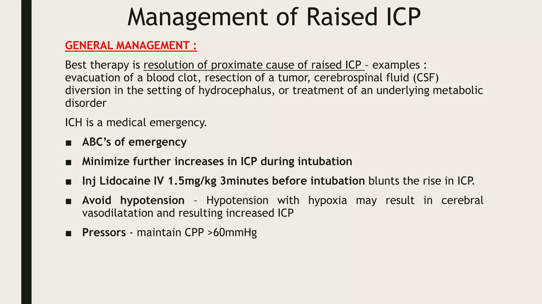 ICP control and CSF drainage - Final.pptx | Death, Injury, or Military Conflict | Sensitive Topics