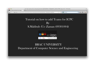 Icpc team registration guide for coach | PPT
