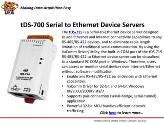 Introduction to Modbus to Ethernet Device Servers and Modbus TCP to RTU Gateways | PPTX